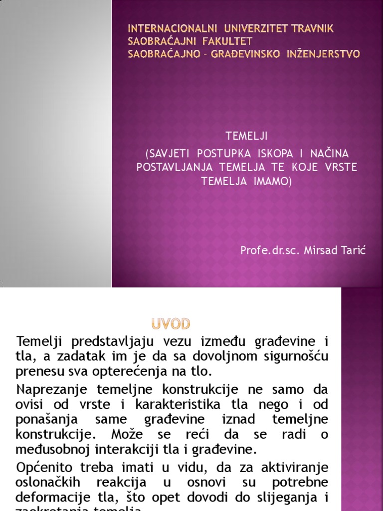 Prezentacija Seminarskog Rada Iz PREDMETA Elementi Visokogradnje | PDF