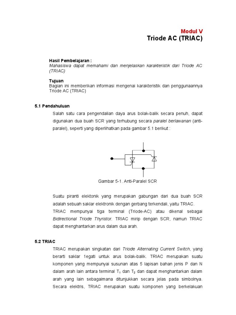 Modul V Triode Ac Triac | PDF | Sains & Matematika