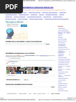 Hoja De Trucos Para El álgebra Universitaria