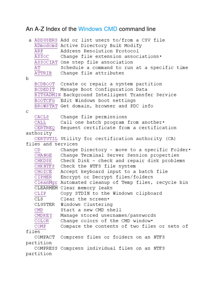 An In-Depth Guide to the Windows Command Line Interface (CMD) | PDF | Windows Registry ...