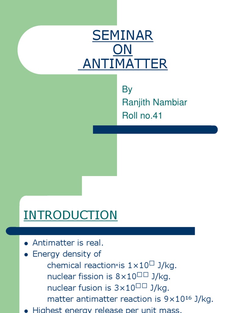 Antimatter: Properties and Applications | PDF | Physical Universe | Physics