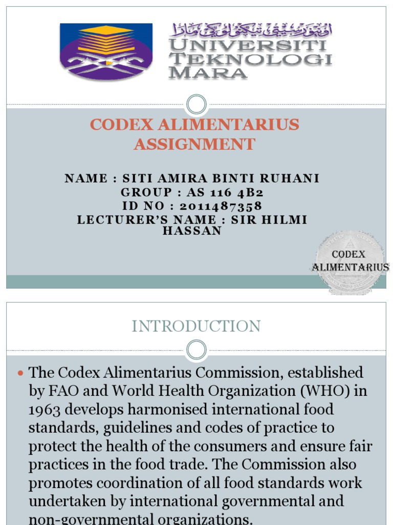 Codex Alimentarius | PDF | Food Safety | Hazard Analysis And Critical ...