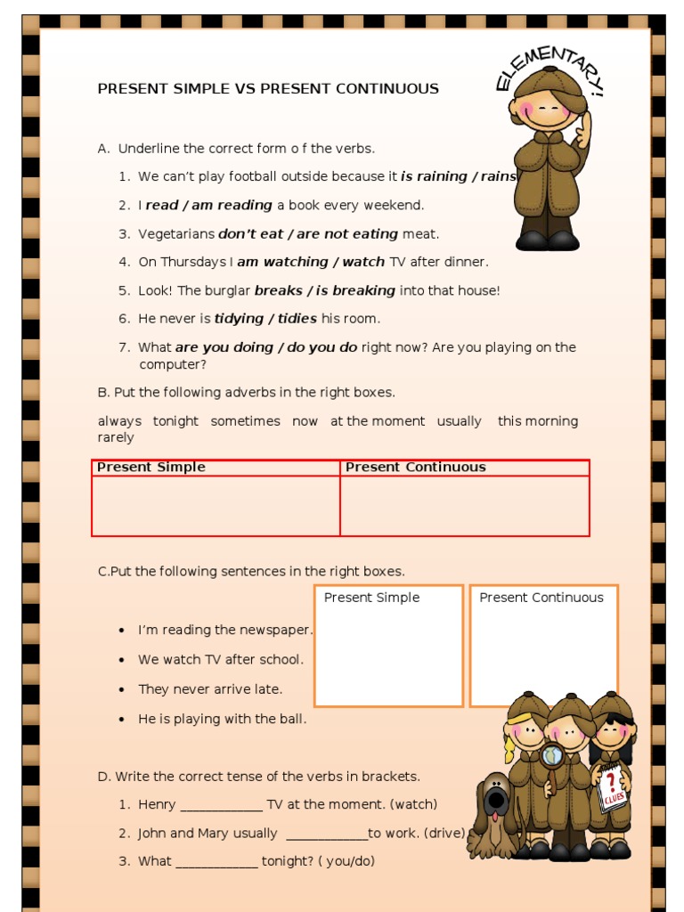 Present Simple Vs Present Continuous | PDF | Verb | Linguistic Morphology