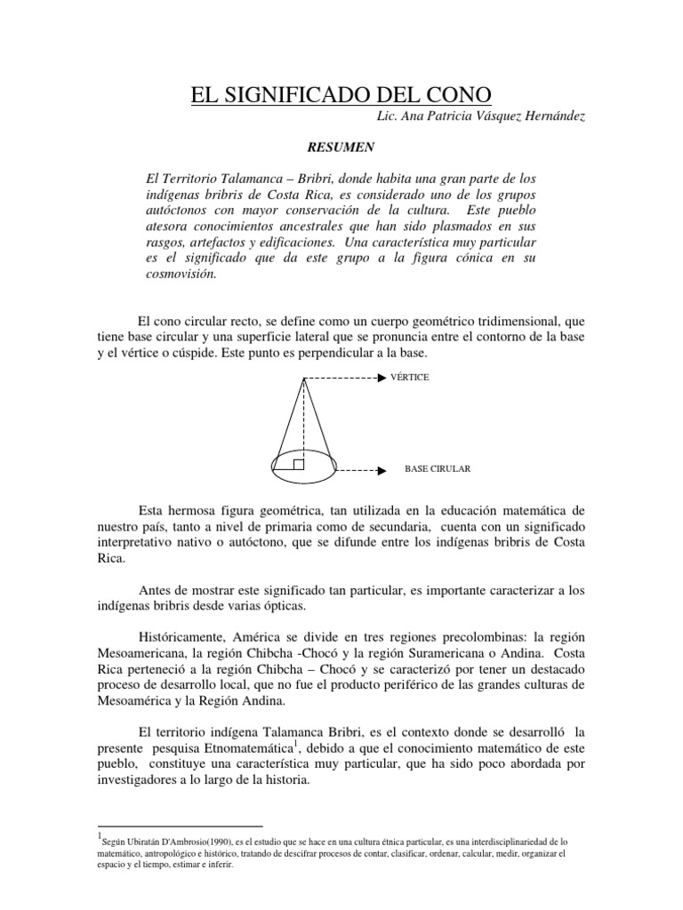 El Significado Del Cono | PDF | Costa Rica | Gente indígena