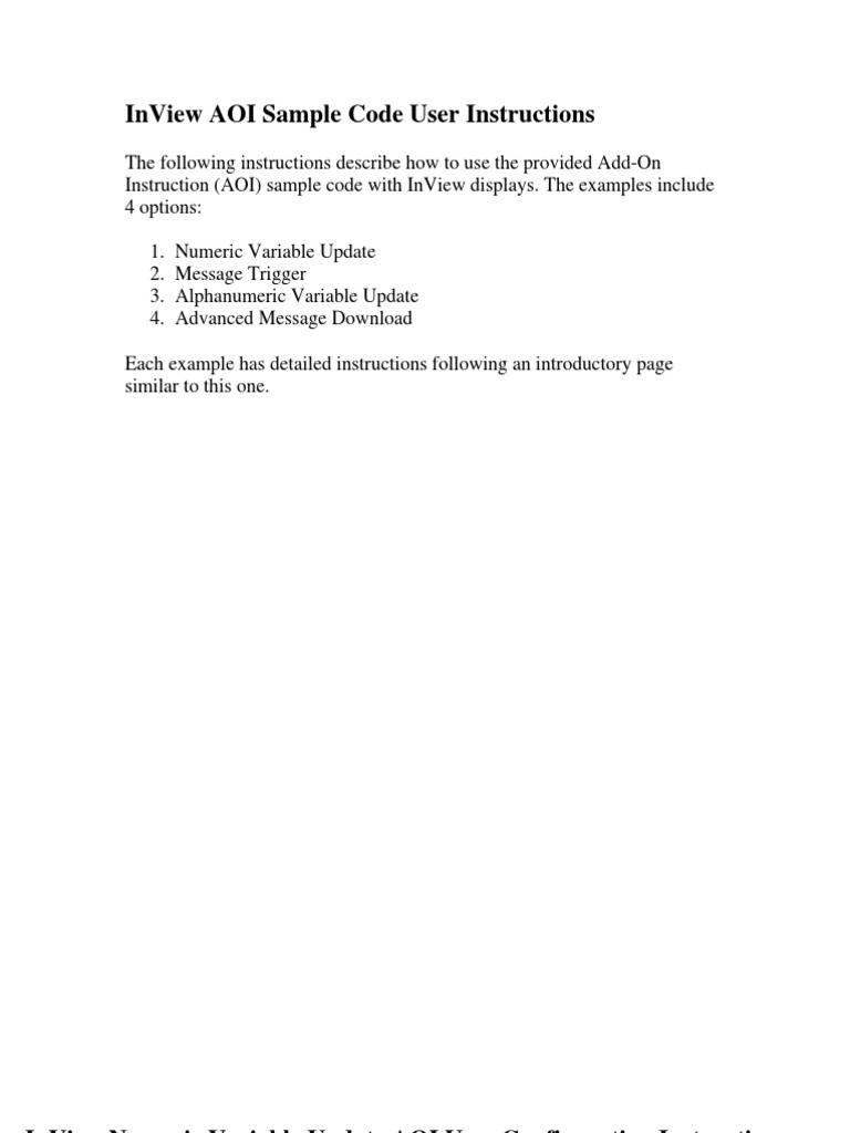 InView AOI Sample Code User Instructions | PDF | Ip Address | Gateway ...