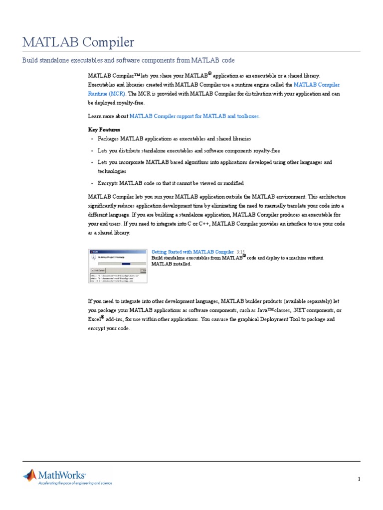 Matlab Compiler | PDF | Matlab | Library (Computing)