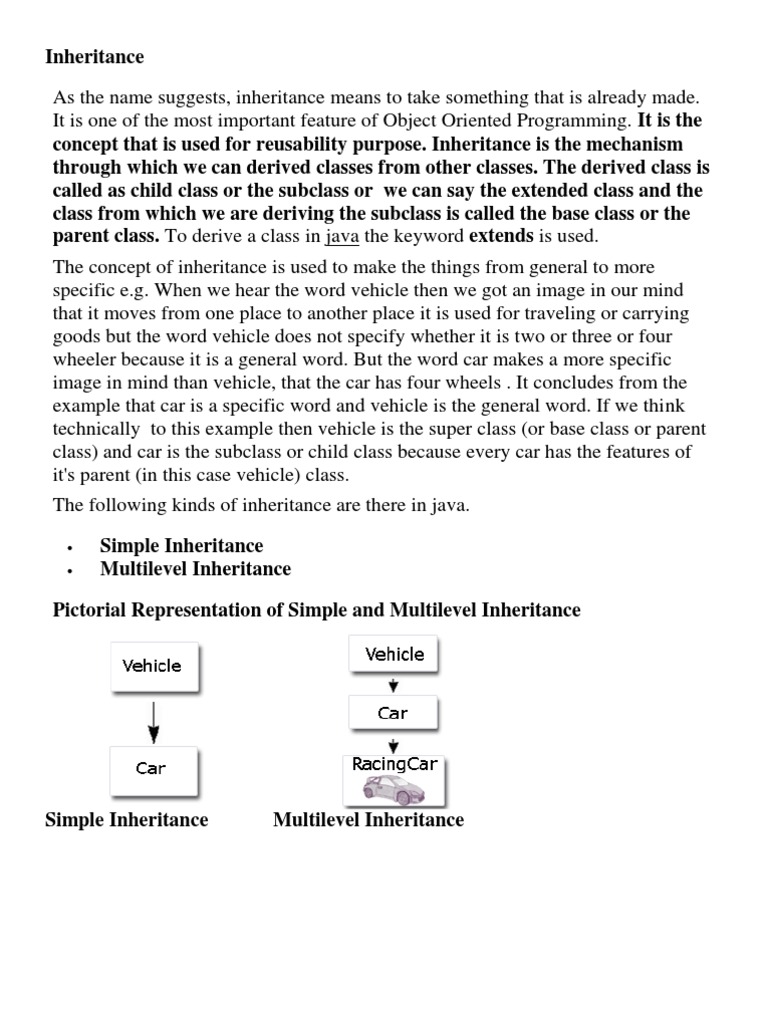 Inherit Ence Inheritance Object Oriented Programming