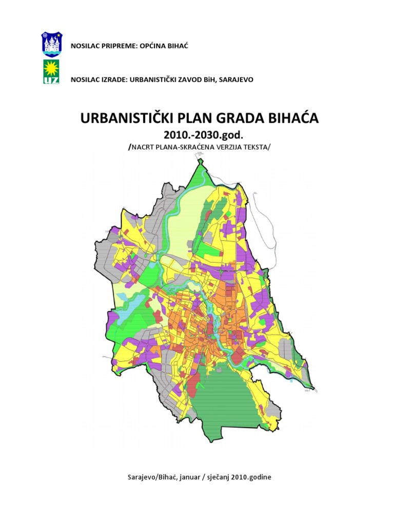 Urbanisticki Plan Grada Bihaca 2010-2030 God | PDF