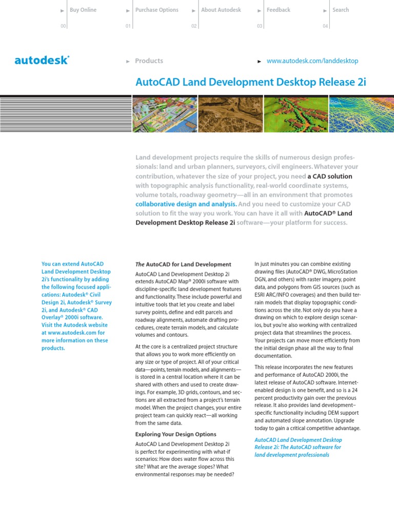 AutoCAD Land Development Desktop Brochure | PDF | Auto Cad | Autodesk