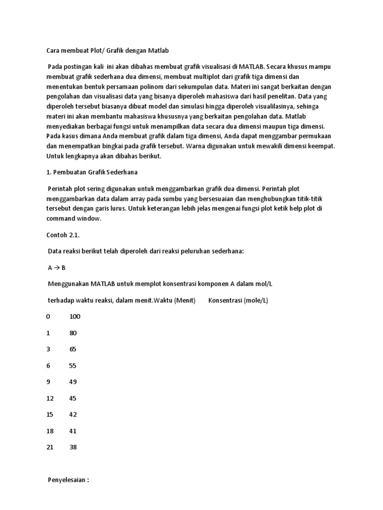 Cara Membuat Plot | PDF