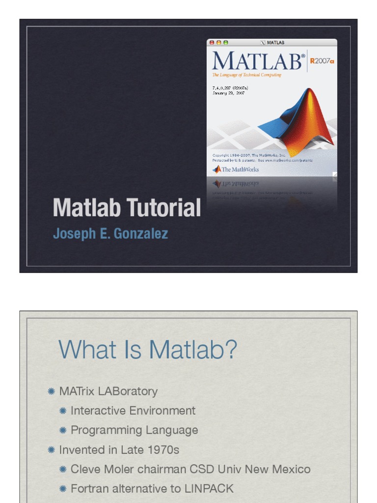 Pretty Matlab Pres | PDF | Matlab | Matrix (Mathematics)