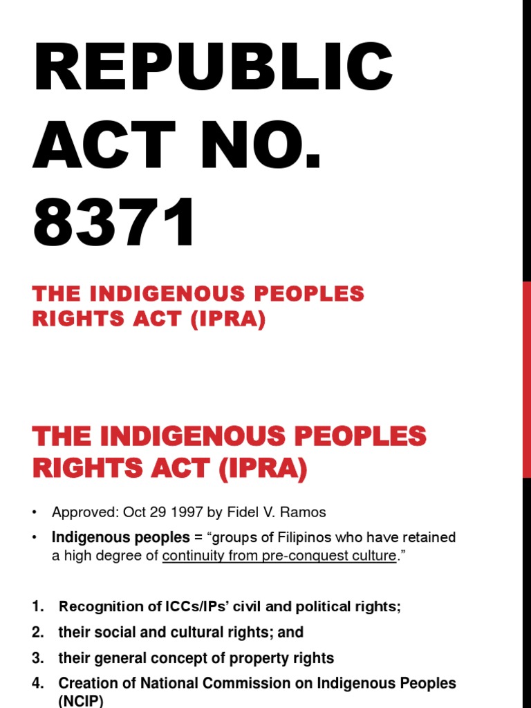 Indigenous Peoples Rights Act Overview | PDF | Intellectual Property ...