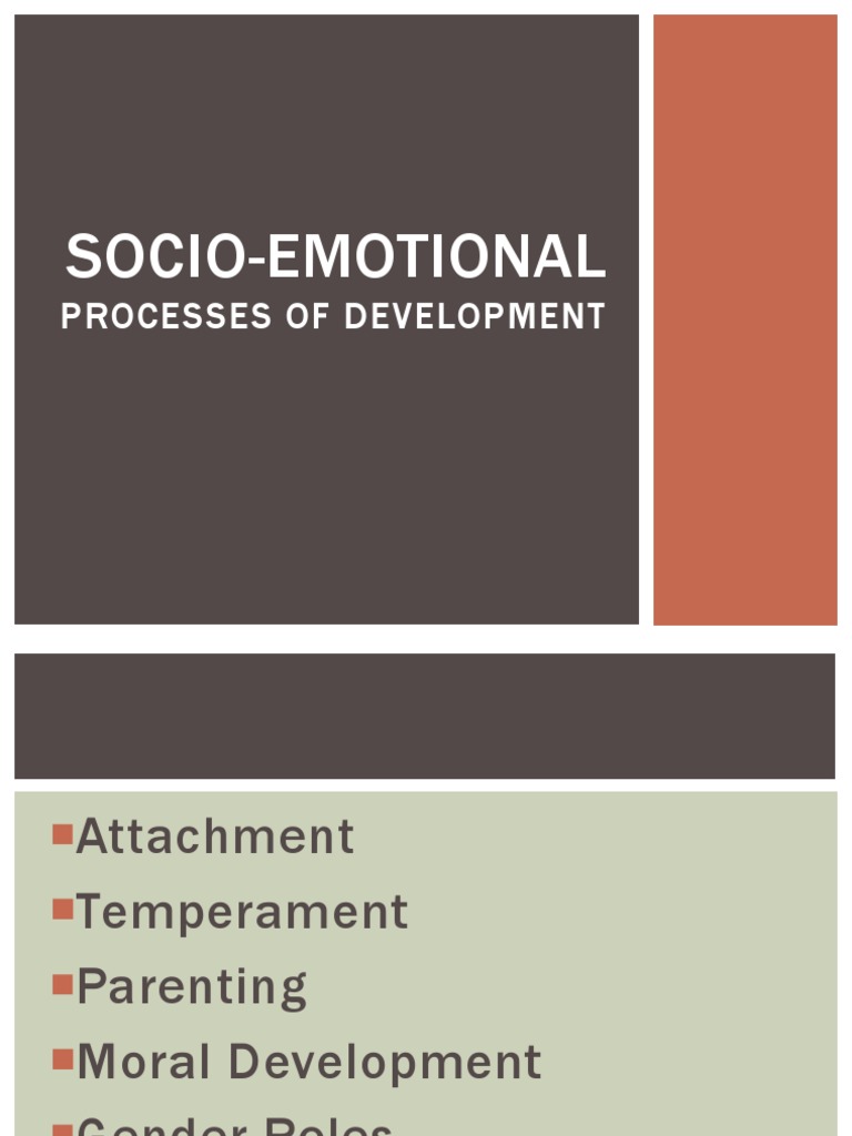 Socio-Emotional Processes of Development | PDF | Attachment Theory ...