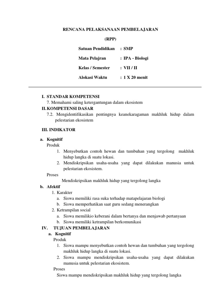 RPP KD 7.2 SMP | PDF | Griya & Taman | Kesehatan Holistik