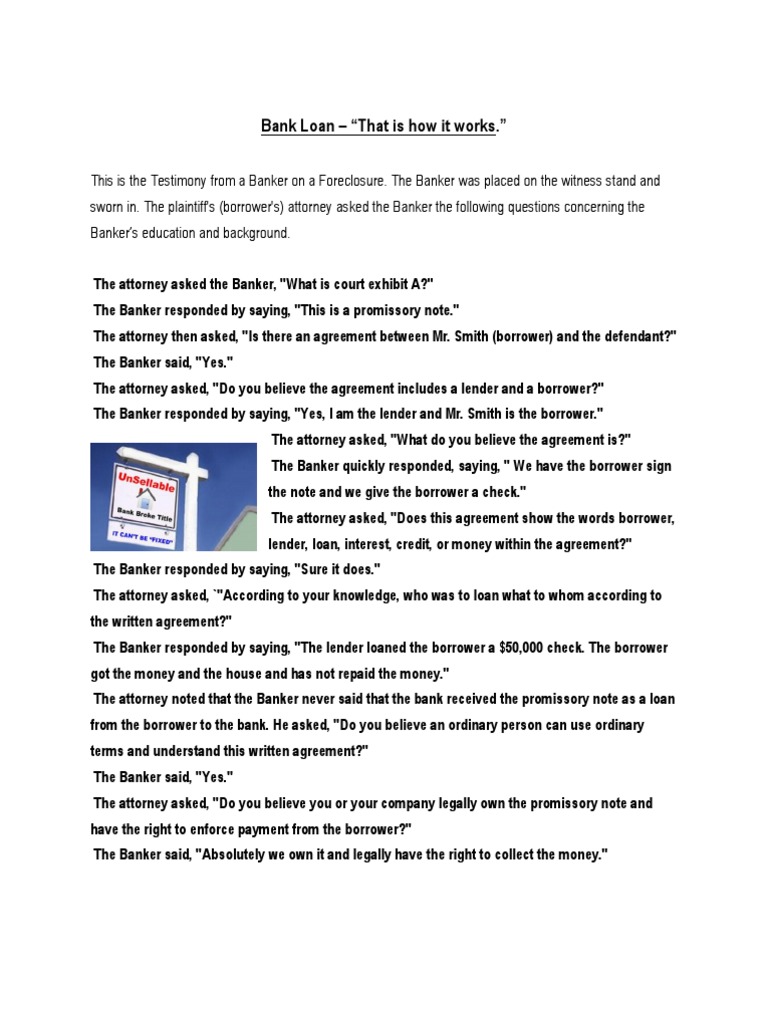 Bank Loan That Is How It Works | PDF | Deposit Account | Banks