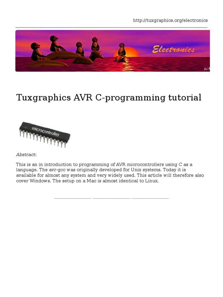Avr C Programming Integrated Development Environment Microcontroller