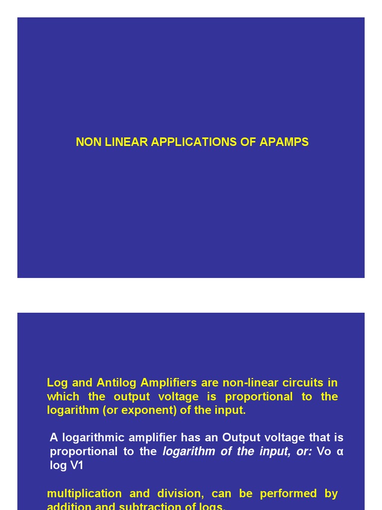 Non Linear Applications 1 | PDF