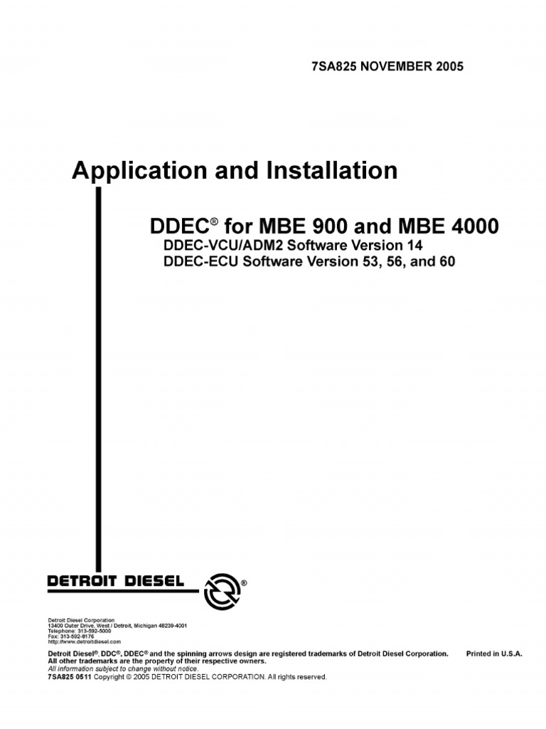 Manual de MBE 900 y 4000 Motores | PDF | Throttle | Diesel Engine