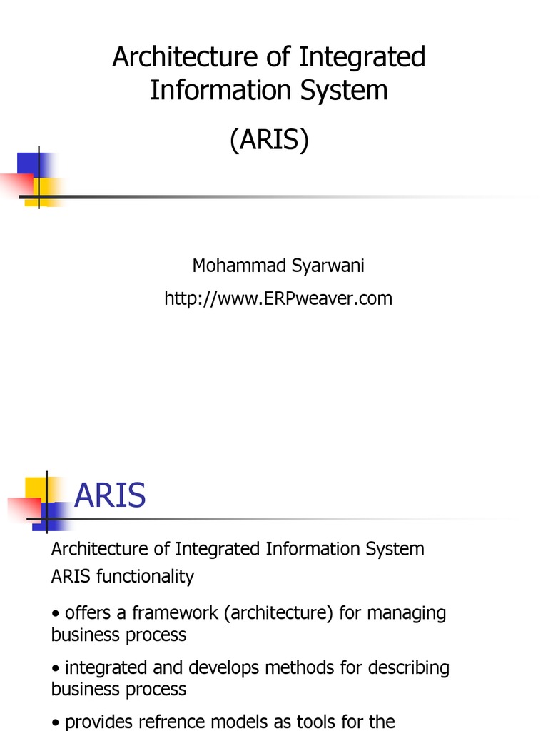 Architecture of Integrated Information System (ARIS) : Mohammad ...
