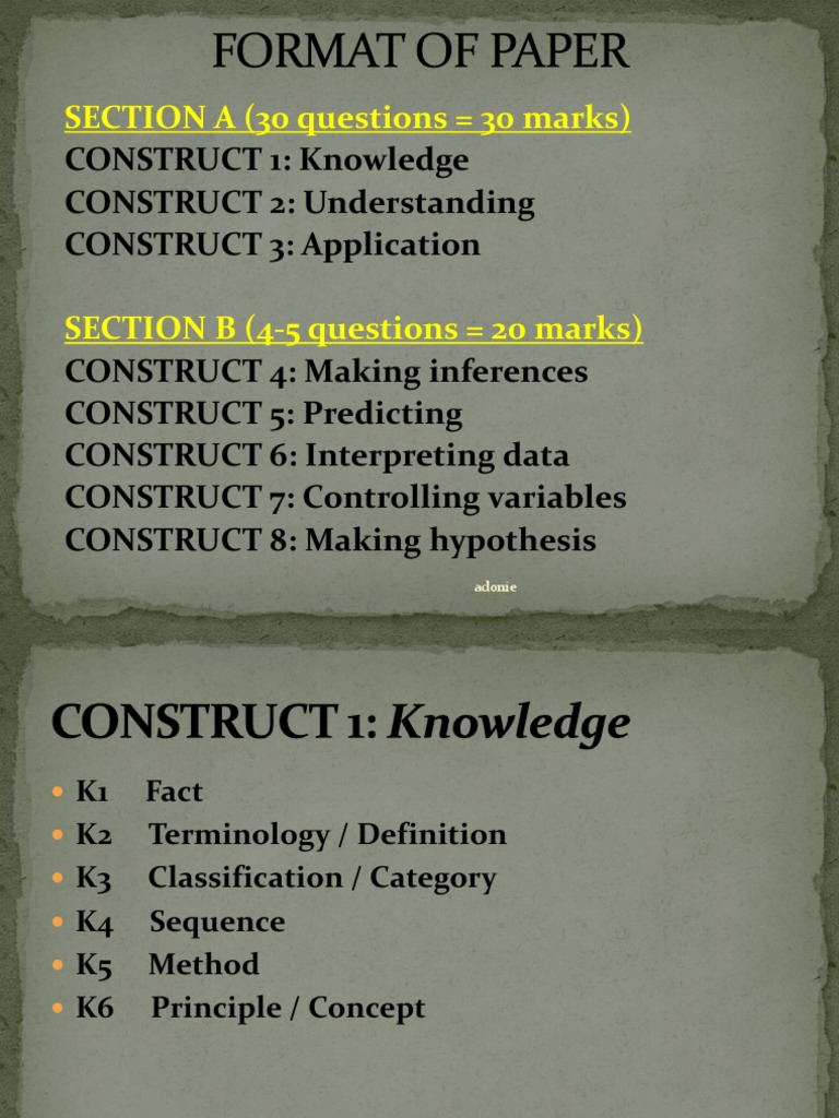 Understanding Science Concepts and Constructs | PDF | Concept | Planets