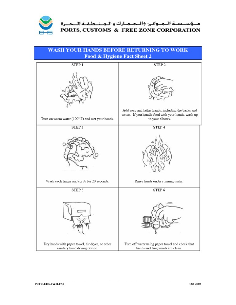 Handwashing Guide for Food Safety | PDF