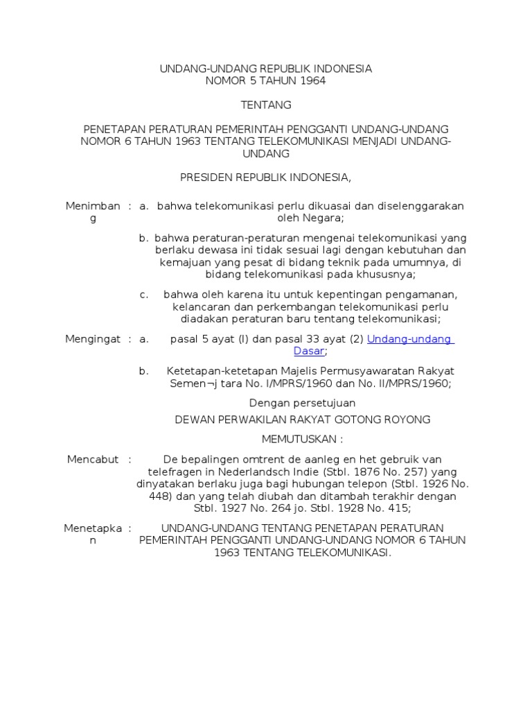 UU K3 Bidang Telekomunikasi | PDF