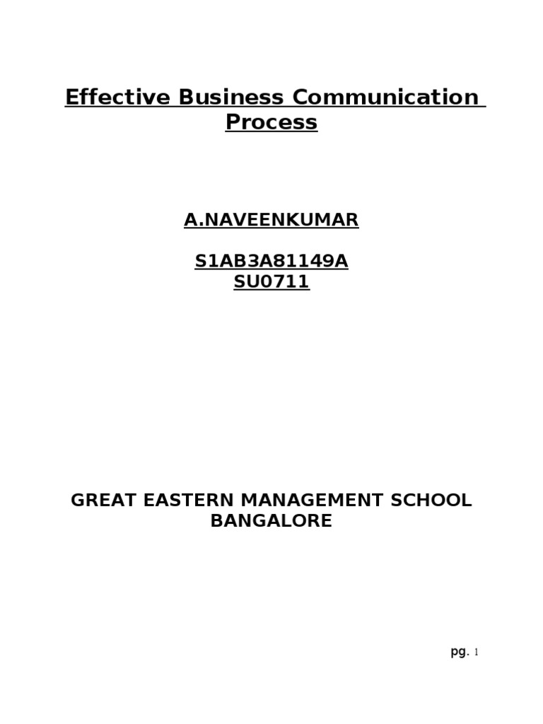 Business Communication Standards | Download Free PDF | Telepathy ...