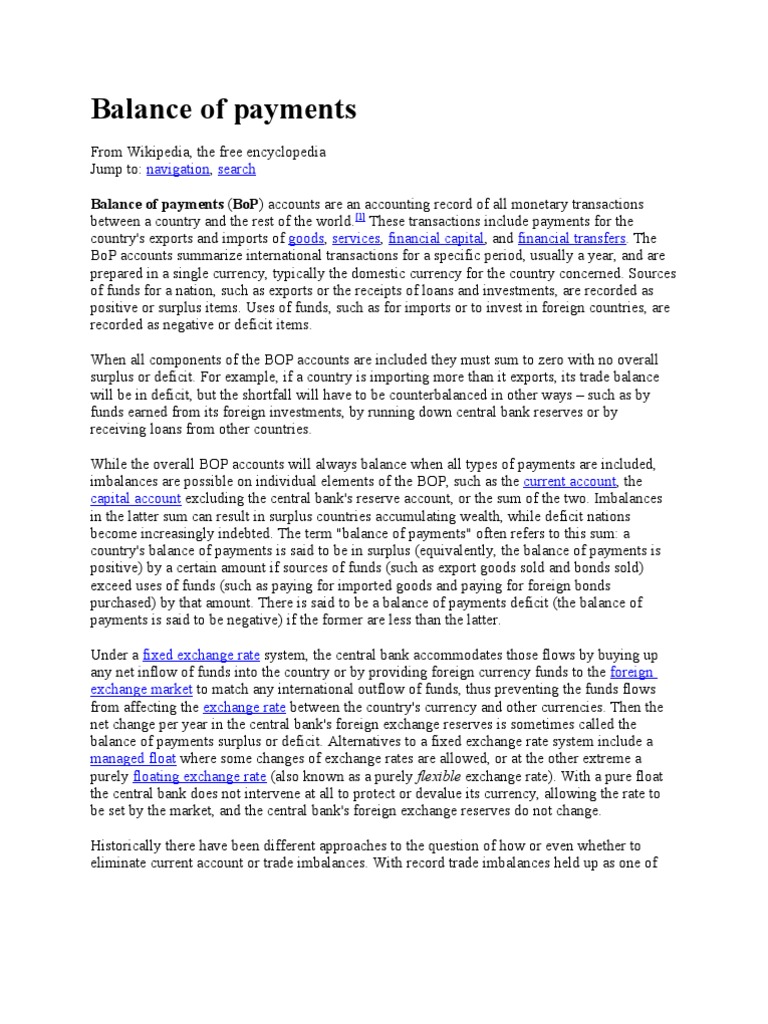 Balance of payments explained | PDF | Balance Of Payments | Current Account