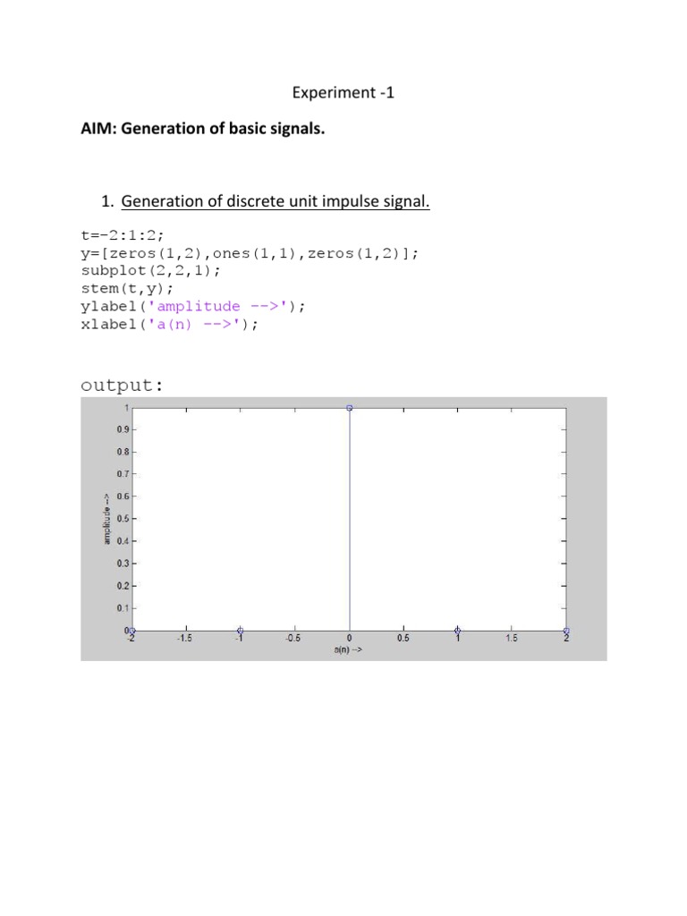 Basic Signal Generation Techniques | PDF | Teaching Methods & Materials
