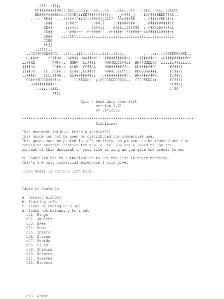 Titan Quest Item | PDF | Armour | Storms