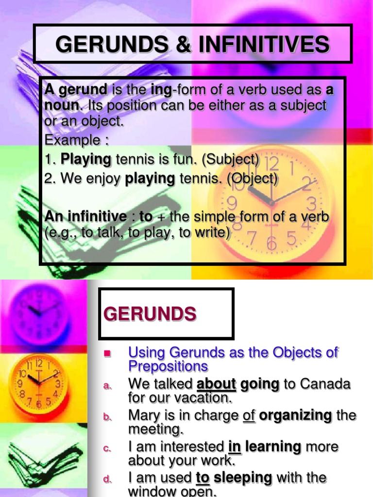 Gerunds | Object (Grammar) | Verb