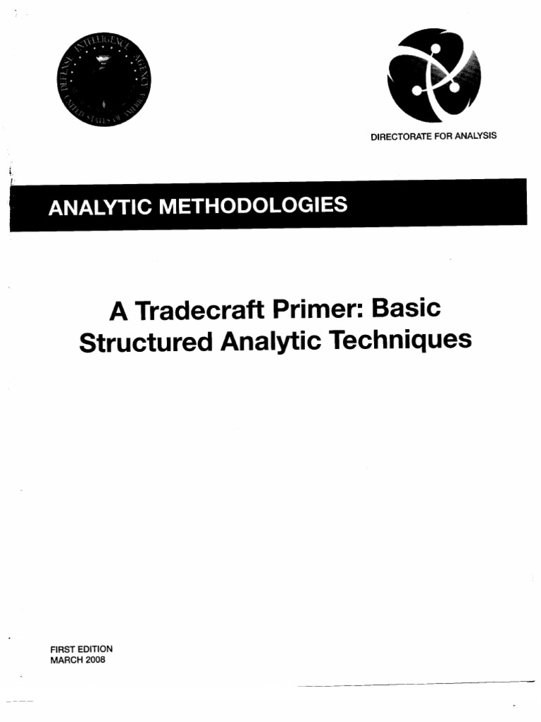 Defense Intelligence Agency Tradecraft Primer For Intelligence Analysts ...