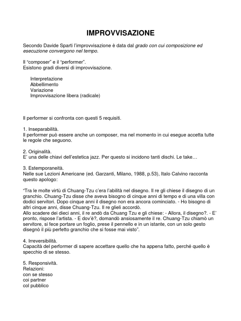 4 Improvvisazione (Michele Francesconi) | PDF