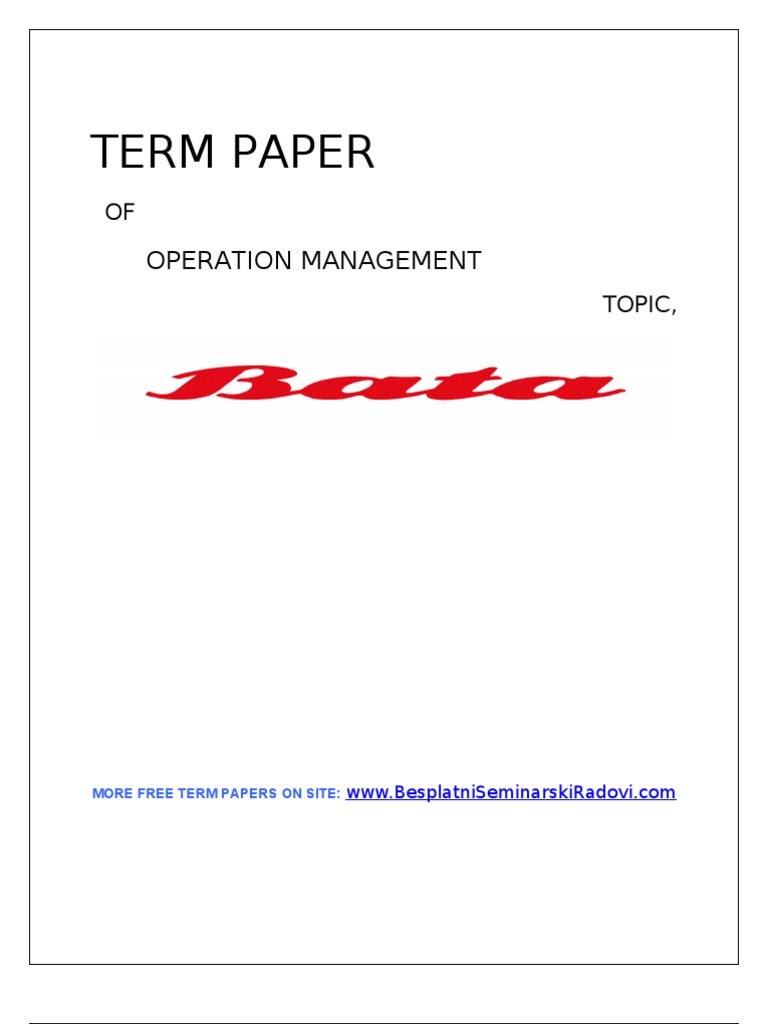 Bata Shoe Organization Term Paper | PDF | Retail | Simulation
