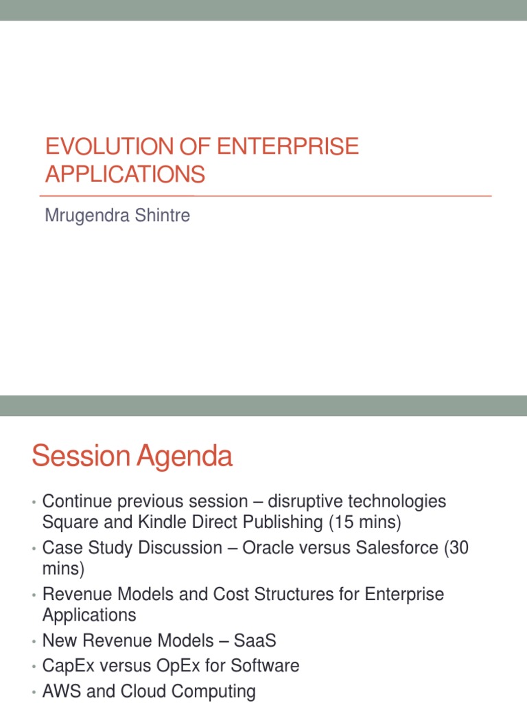 Evolution of Enterprise Applications-SaaS | PDF | Software As A Service ...