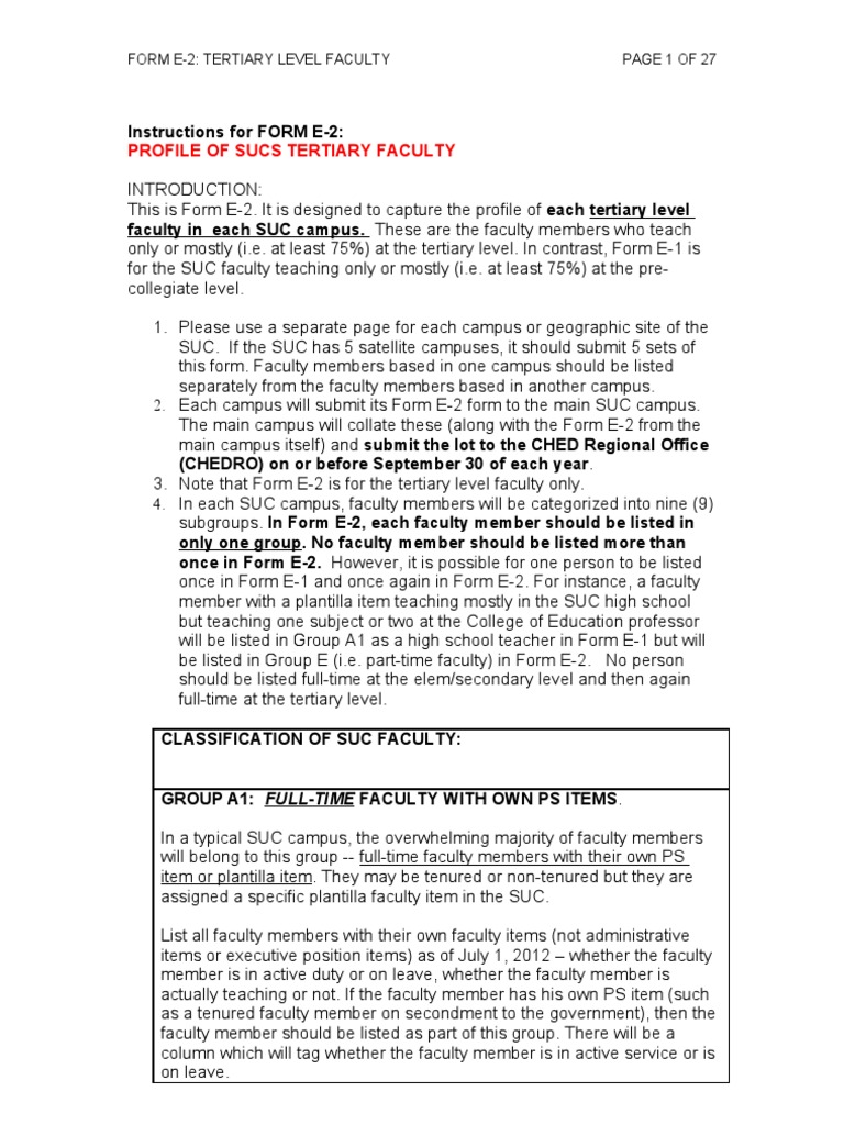 Suc NF 2012 Form-E2 Instructions | PDF | Academic Degree | Doctor Of ...