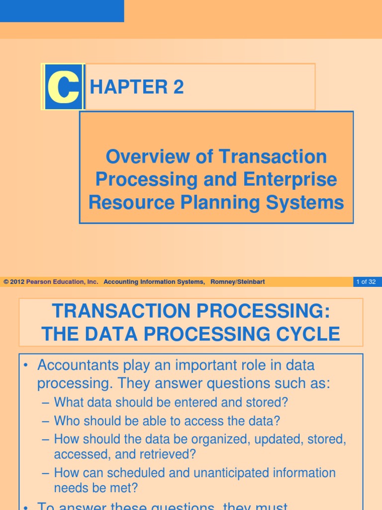 Transaction Processing and Enterprise Resource Planning Systems | PDF ...