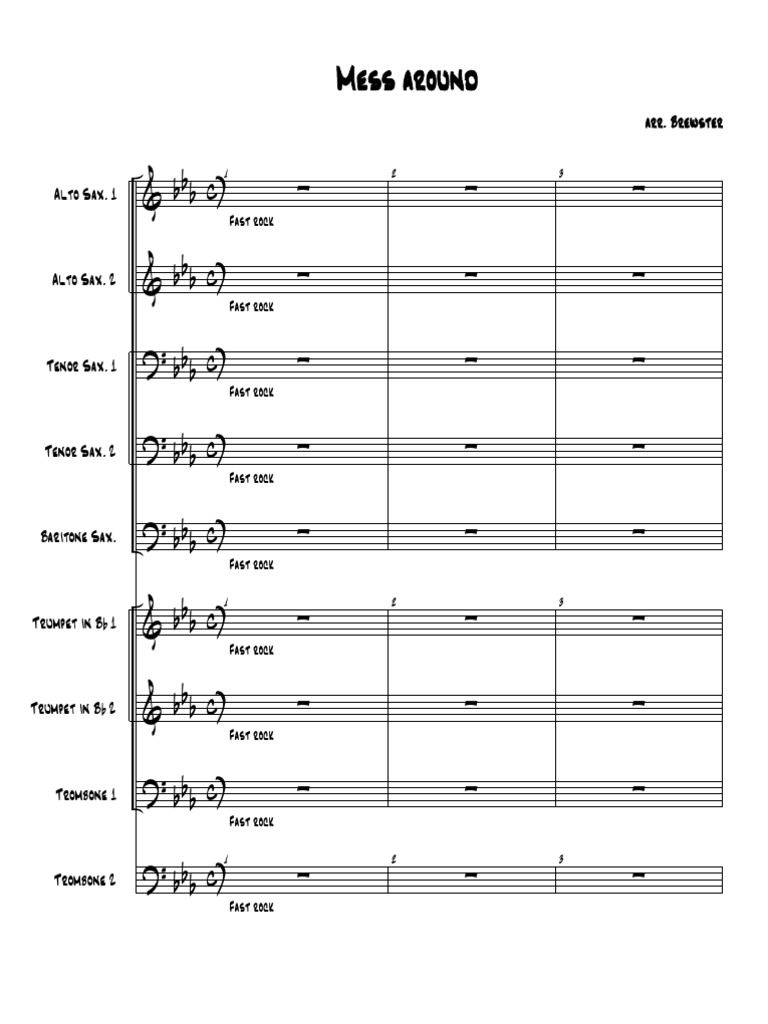 Mess Around Score PDF | PDF | Saxophone | Elementary Organology