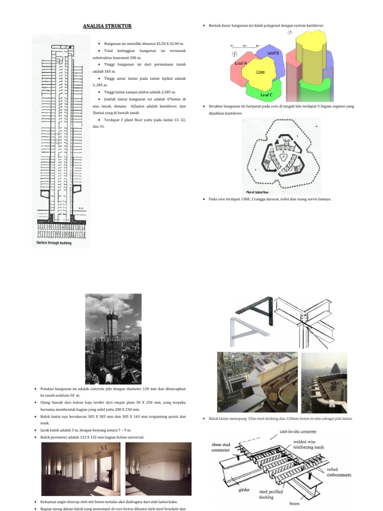 Analisa Struktur Tower 42 | PDF
