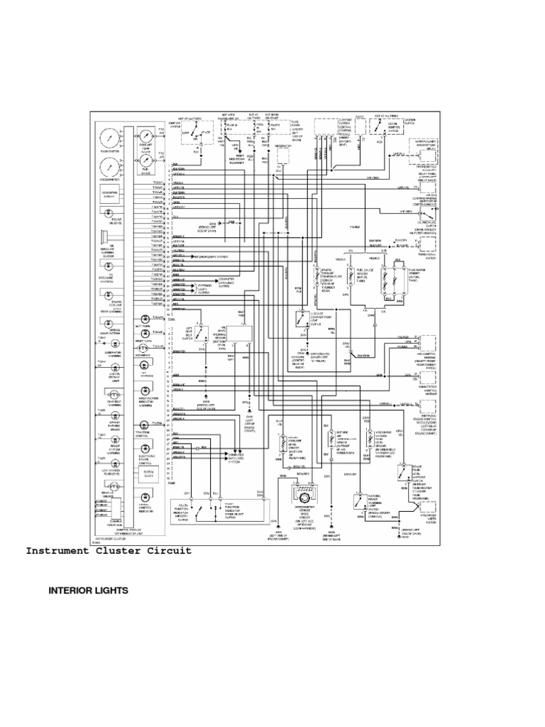 Instrument Cluster Circuit Overview | PDF