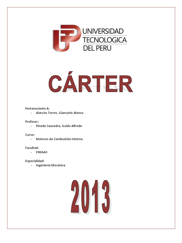 El Carter | PDF | Partes de vehículo | Tecnología de vehículos