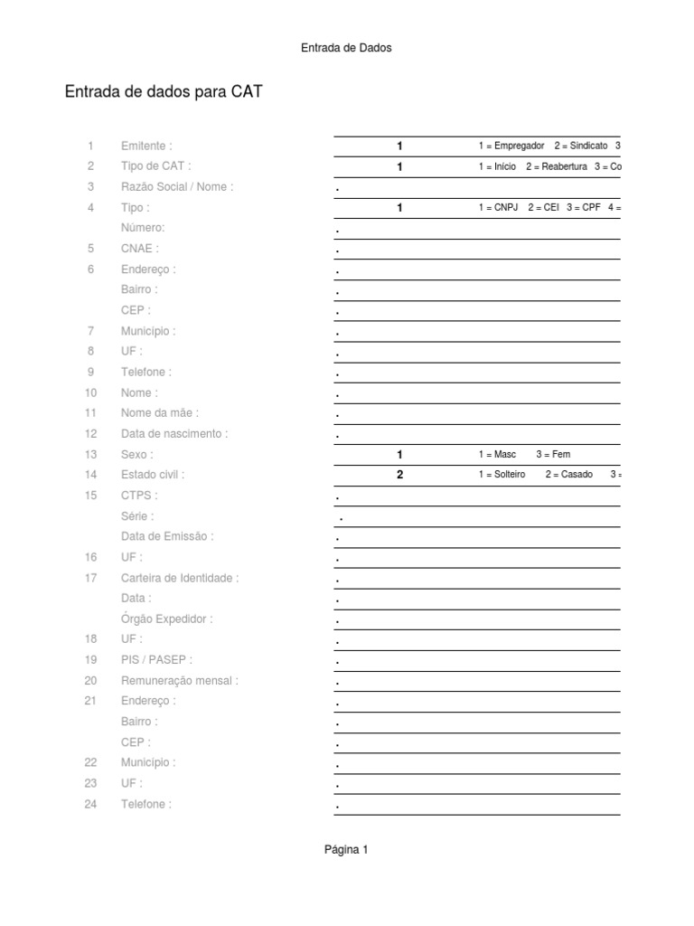 Emissão Cat - Planilha Excel | PDF | Sistema de saúde governamental ...