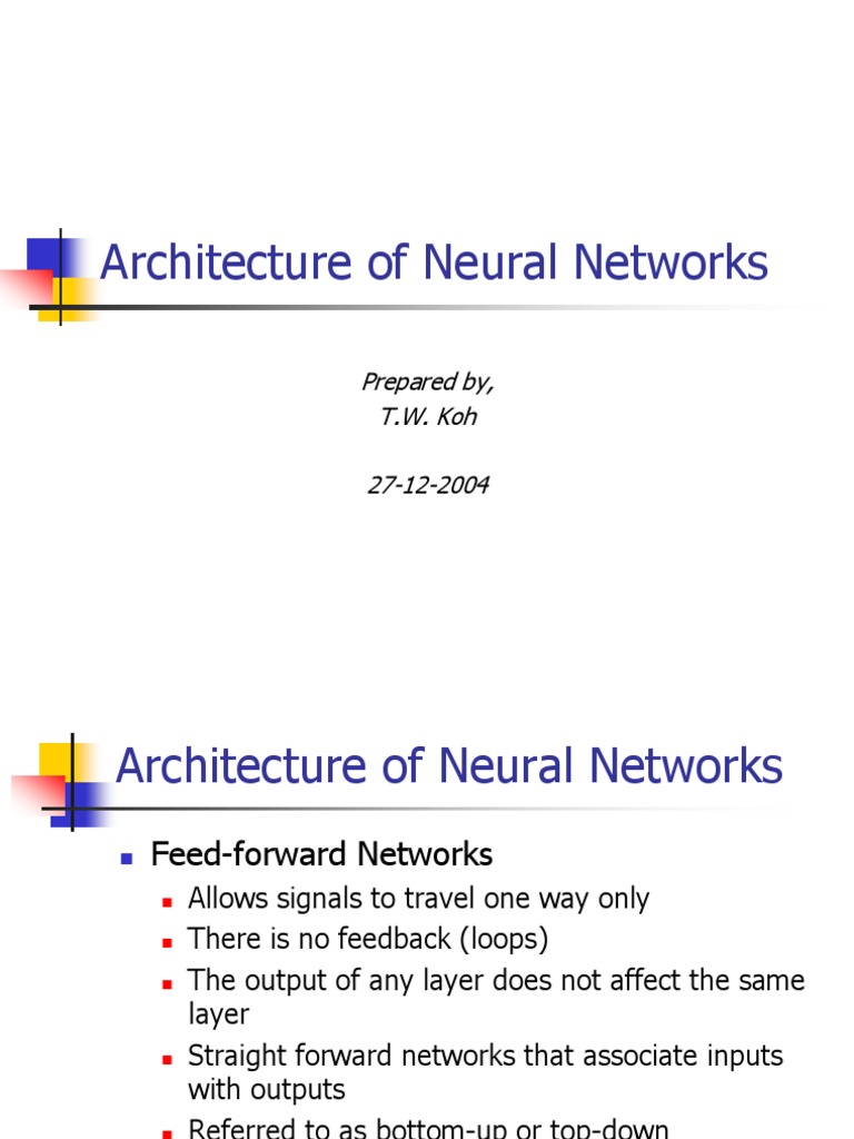 Architecture of Neural Network | PDF | Artificial Neural Network ...