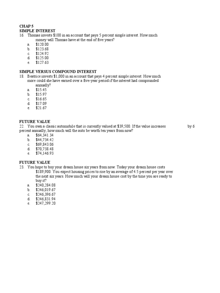 Chap 5 6 Tutorial Class | PDF | Present Value | Interest