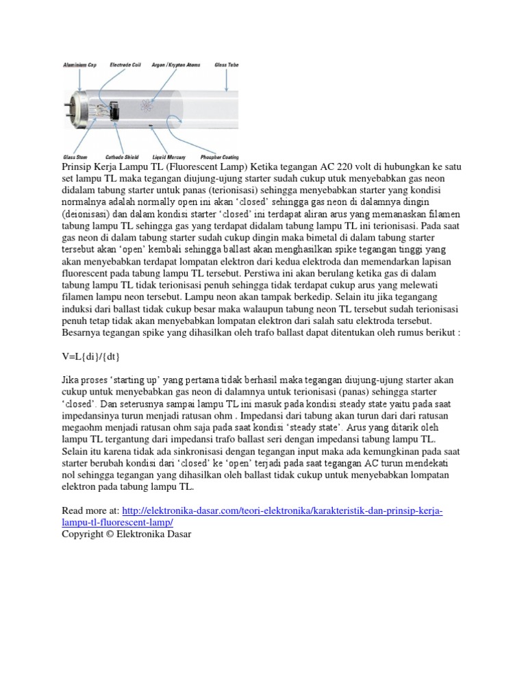 Prinsip Kerja Lampu TL | PDF
