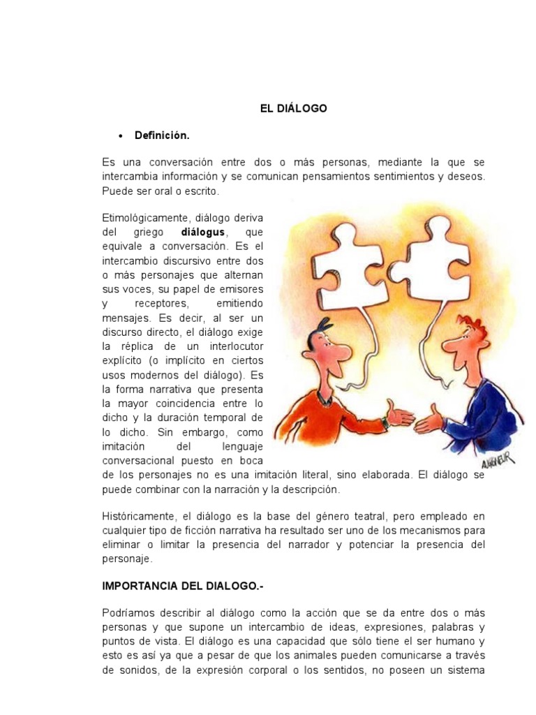 EL DIÁLOGO | Diálogo | Narración