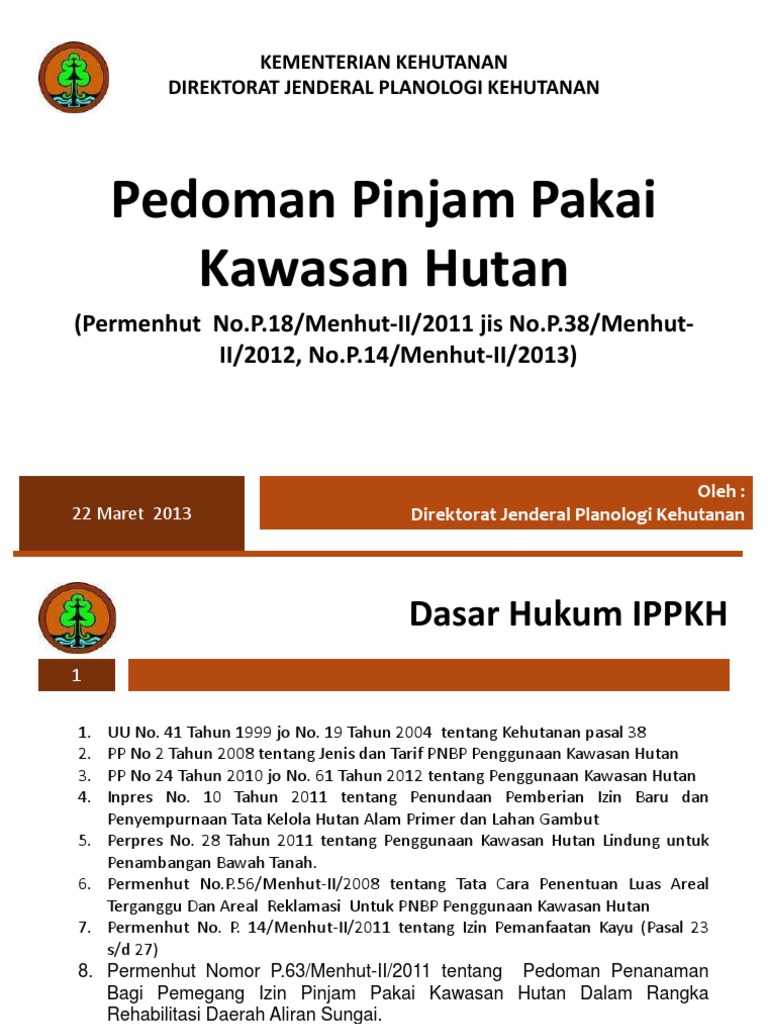 Paparan IPPKH Workshop 22 Maret 2013 | PDF