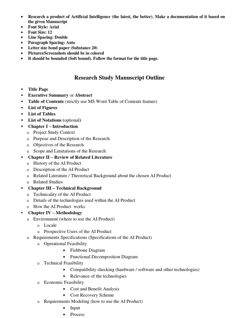 Research Study Manuscript Outline | PDF | Artificial Intelligence ...