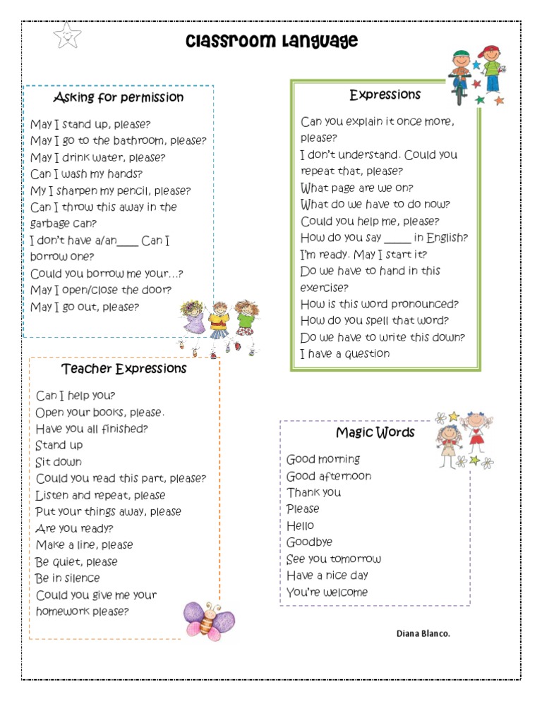 Classroom Language | PDF