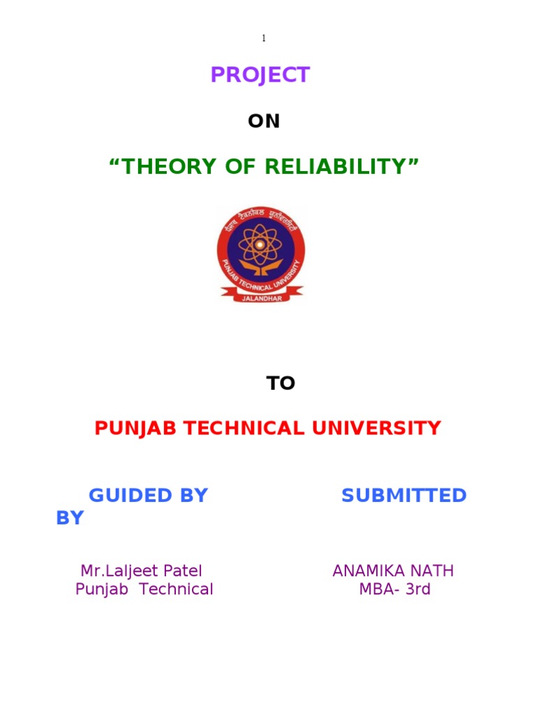 Theory of Reliability | PDF | Internal Consistency | Correlation And ...